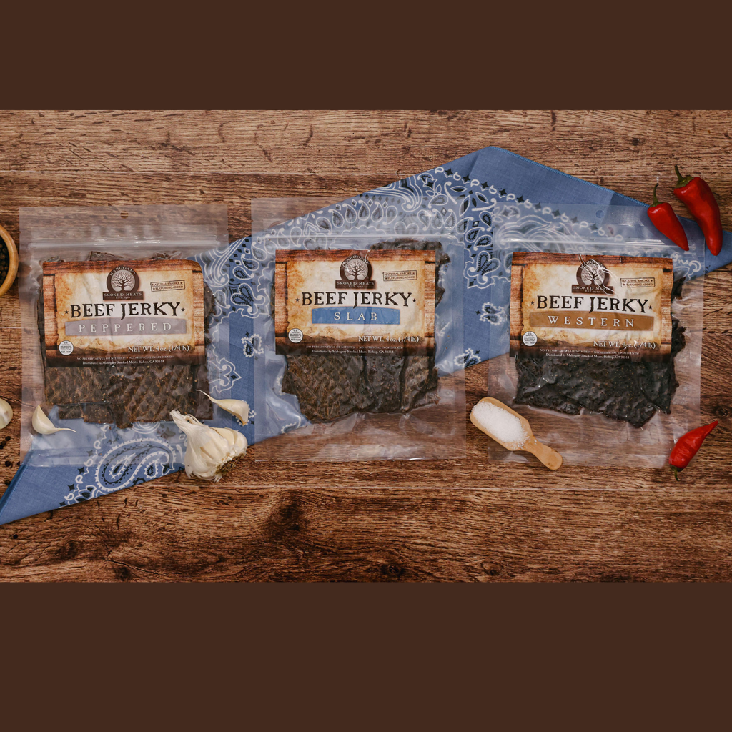 Classic Trio | Slab, Peppered & Western Beef Jerky | 3 - 1Lb Packages