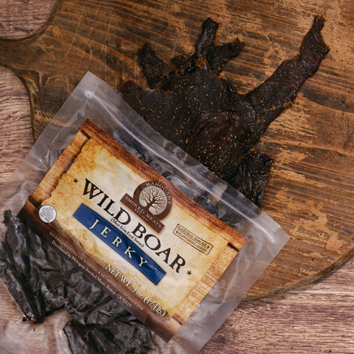 Wild Boar Jerky | Peppered Savory Flavor | Medium Moist Texture | No ...
