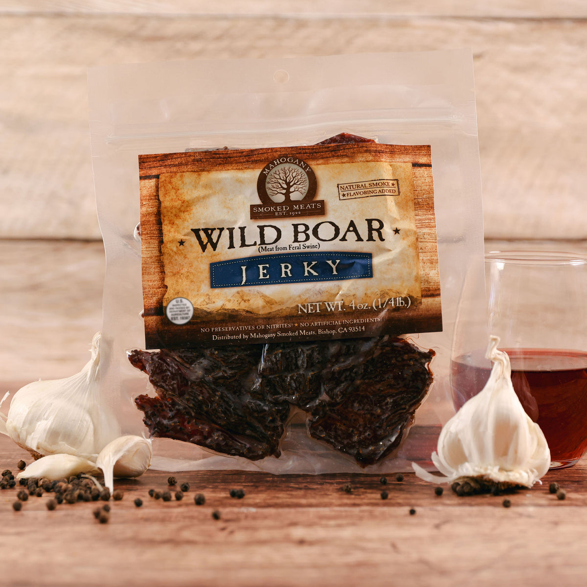Premium Wild Boar Jerky - Peppered Flavor, No Preservatives - 100% ...